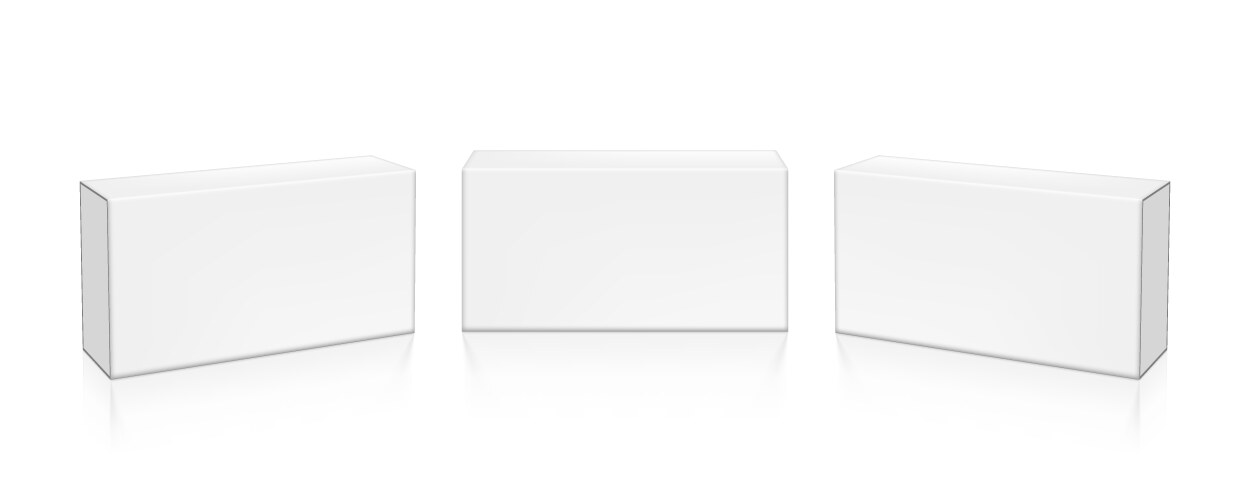 White box mockup blank packaging boxes cube Vector Image