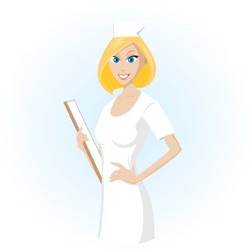 Beautiful figure nurse Royalty Free Vector Image