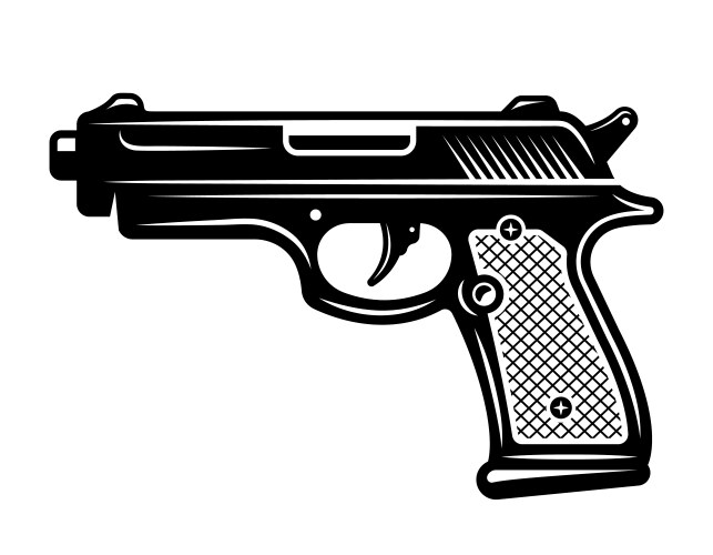 Luger p08 parabellum retro pistol Royalty Free Vector Image