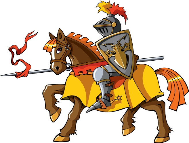 Knight on horse Royalty Free Vector Image - VectorStock