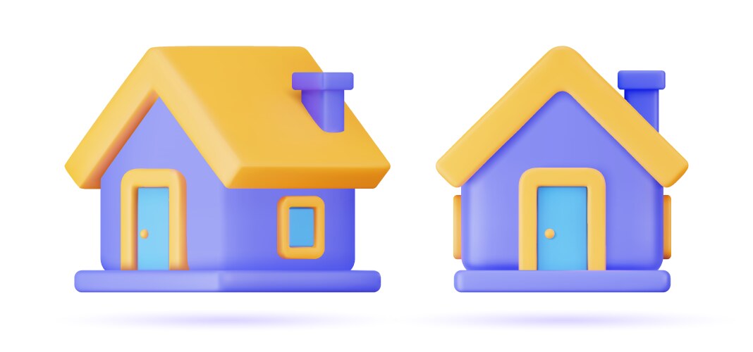 3d home icon Royalty Free Vector Image - VectorStock