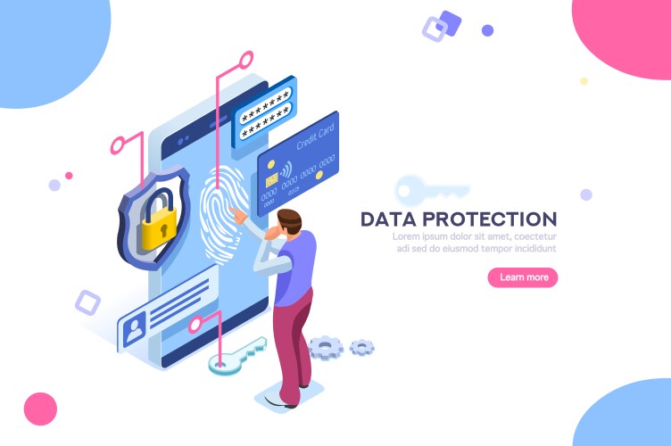 General data protection banner Royalty Free Vector Image