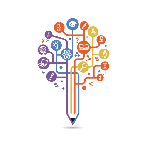 School education concept tree Royalty Free Vector Image