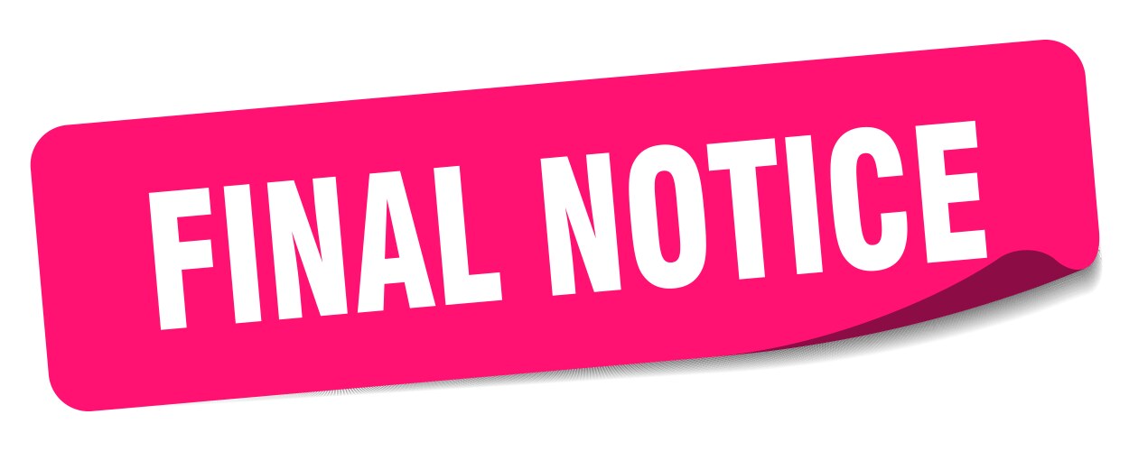 Final Notice Vector Images (over 1,000)