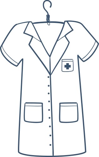 Nurse uniform cut out Royalty Free Vector Image