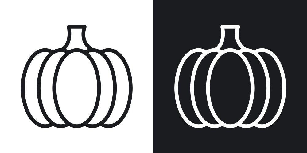 Pumpkin icon set halloween horror symbol Vector Image