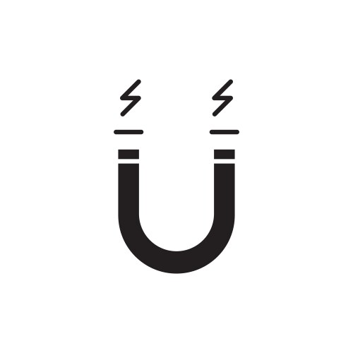 Magnet icon set electromagnetic technology symbol Vector Image