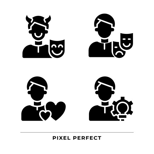Positive good personalities character traits Vector Image