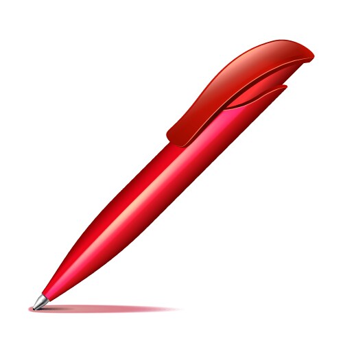 Funny red pen Royalty Free Vector Image - VectorStock