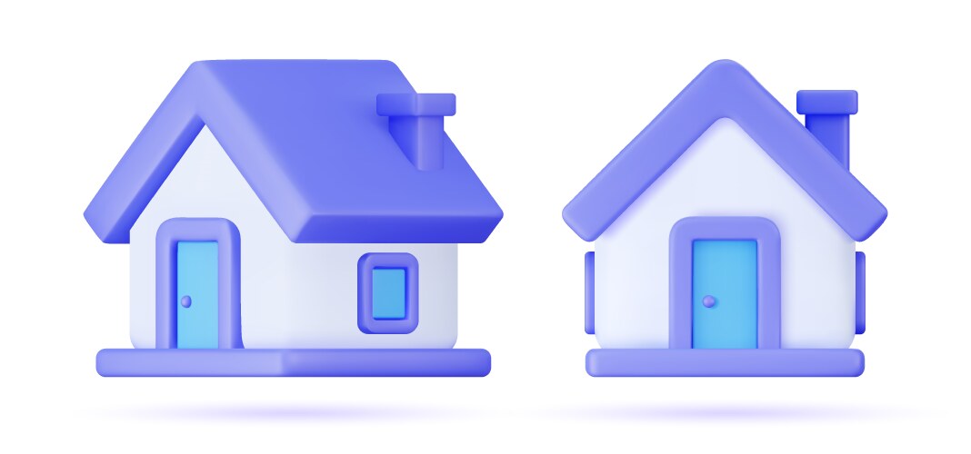 3d home and hand icon Royalty Free Vector Image