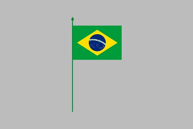 Brazil flag Royalty Free Vector Image - VectorStock