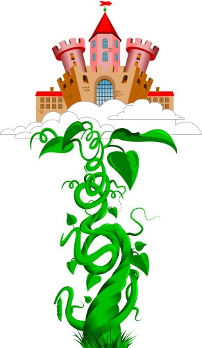 Jack and the magic beanstalk Royalty Free Vector Image