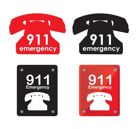 911 emergency Royalty Free Vector Image - VectorStock