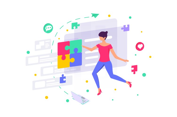 Basketball player flat character concept for web Vector Image