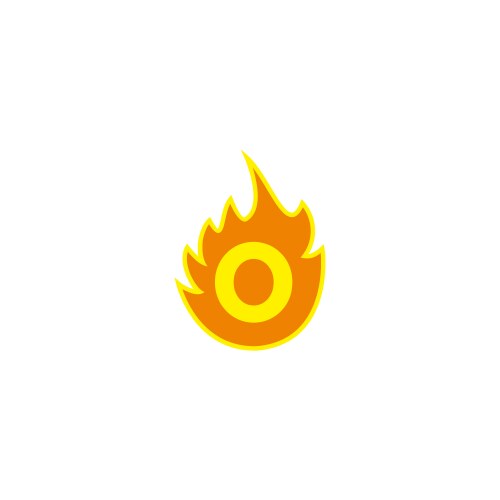 Fire logo simple logo symbol Royalty Free Vector Image
