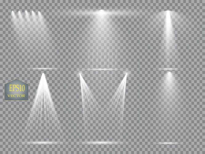 Light sources concert lighting stage Royalty Free Vector