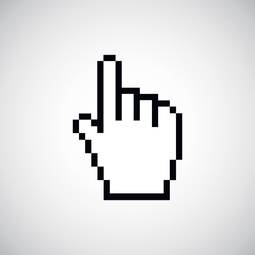 Mouse cursor icons hand pointer Royalty Free Vector Image