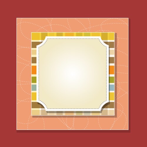 Cool template frame design for greeting card Vector Image