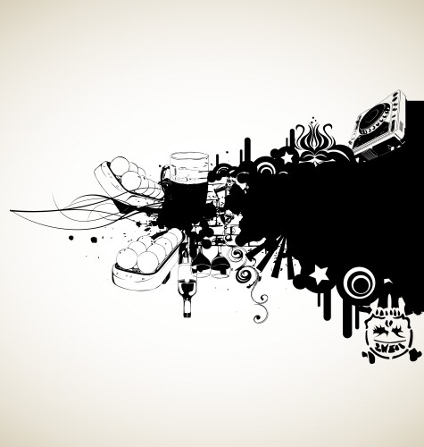 Big ink splash isolated on white background Vector Image