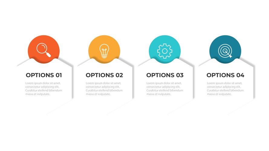 Timeline infographic template 4 step Royalty Free Vector