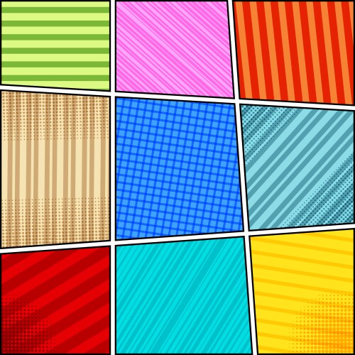 Color comics book cover vertical backdrop Vector Image