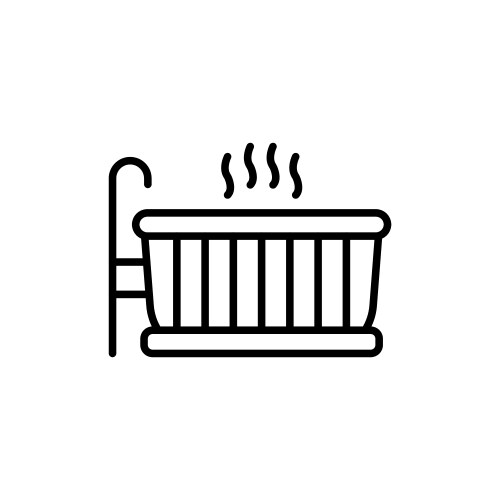 Hot tub icon isolated on white background Vector Image