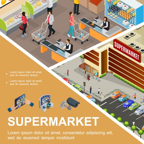 Shopping mall infographic Royalty Free Vector Image