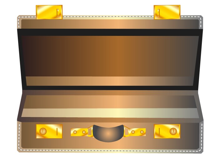 Open suitcase 3d icon Royalty Free Vector Image