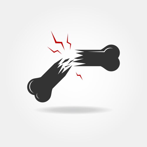 Broken bone icon cartoon medical fracture Vector Image