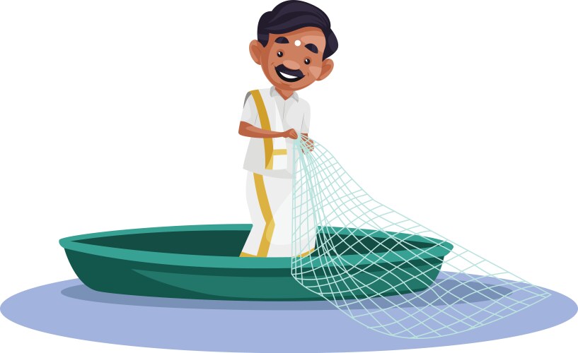 Indian tamil man cartoon Royalty Free Vector Image