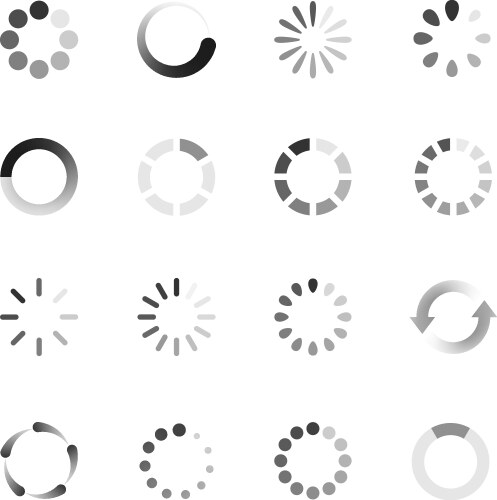 Recycled symbol arrows icon set Royalty Free Vector Image