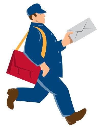 Character delivery man Royalty Free Vector Image