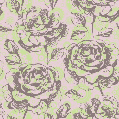 Seamless floral pattern with roses Royalty Free Vector Image
