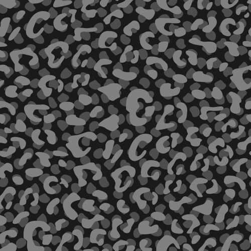 Seamless black and white leopard pattern Vector Image