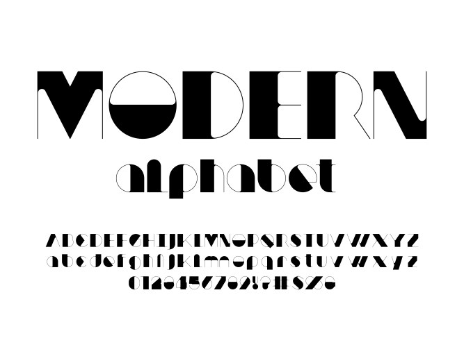 Simple modern font minimalistic english alphabet Vector Image Simple modern font minimalistic english alphabet Vector Image