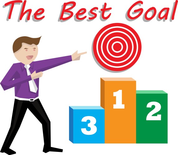 Goal and selection Royalty Free Vector Image - VectorStock