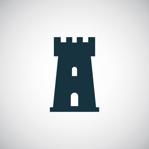 Castle icon on white background Royalty Free Vector Image