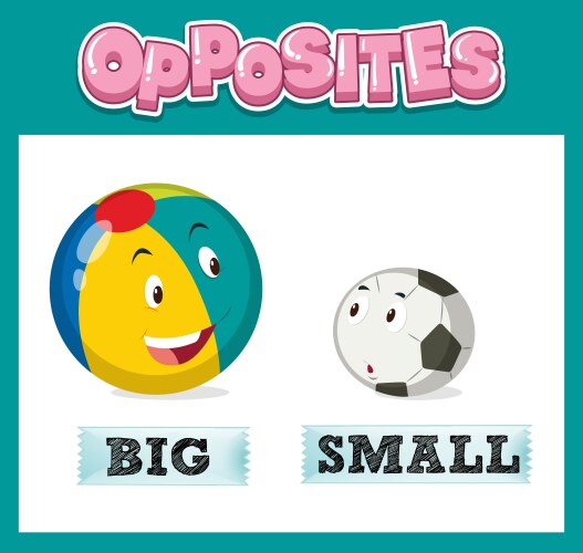 Opposite adjectives words with outside and inside Vector Image