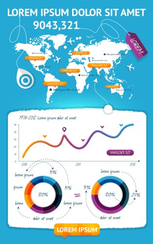 Chemistry infographics charts Royalty Free Vector Image