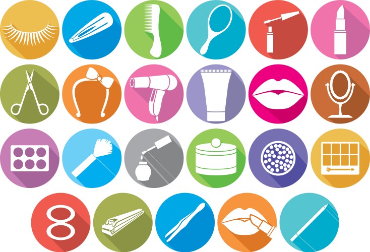 Makeup icon set Royalty Free Vector Image - VectorStock