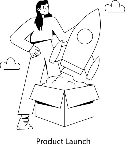 Product launch Royalty Free Vector Image - VectorStock