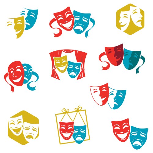 Drama Mask Vector Images (over 12,000)