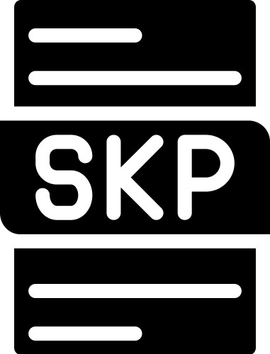 Skp format file type icons document extension Vector Image