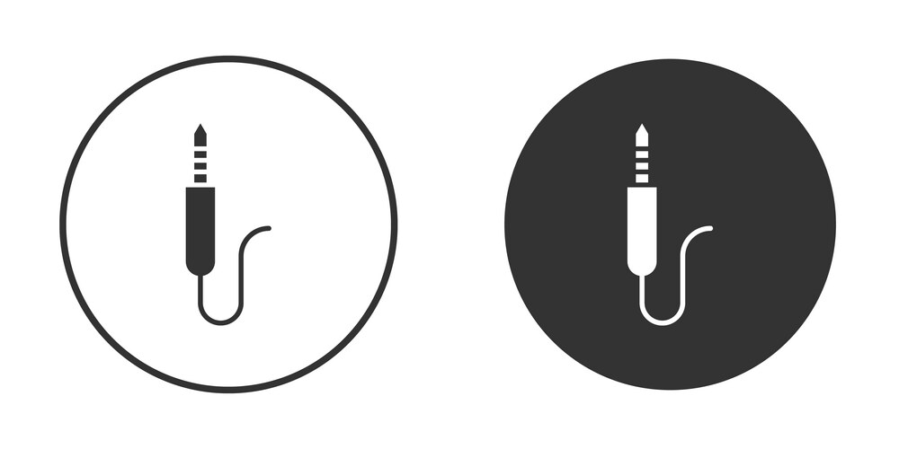 Audio Jack Icons - Solid Flat Style – Royalty-Free Vector | VectorStock