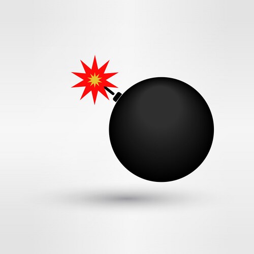 Bomb explosion Royalty Free Vector Image - VectorStock