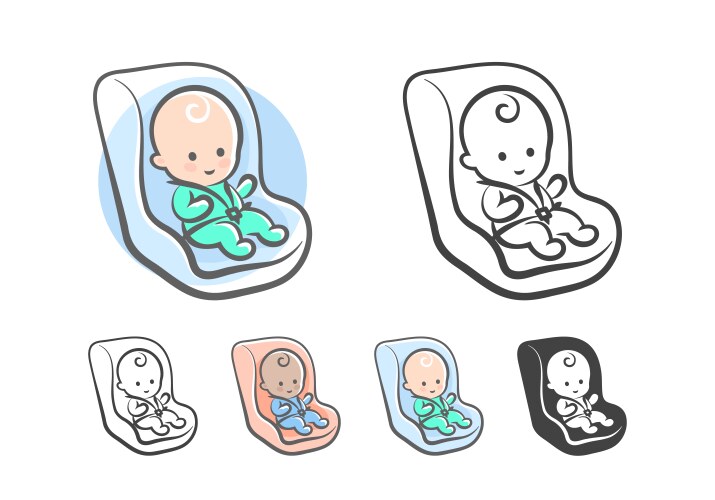 Child in Car Seat Vector Images (over 2,800)