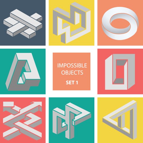 Impossible twisted red heart icon Royalty Free Vector Image