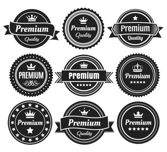 Best quality label badges Royalty Free Vector Image