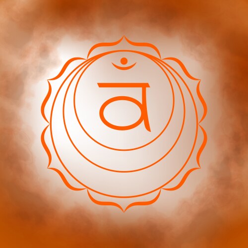 Swadhisthana sacral chakra esoteric Royalty Free Vector