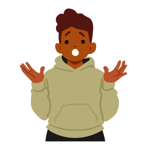 Cartoon female character looking shocked Vector Image